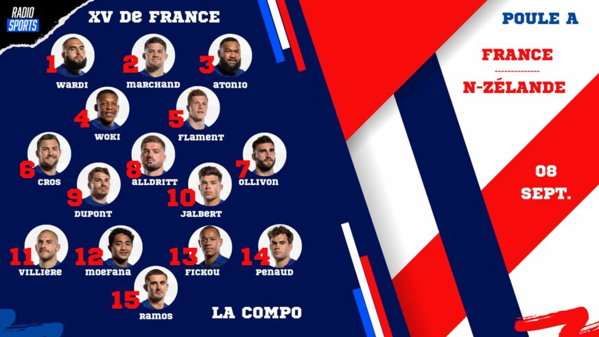 LA COMPO DU XV DE FRANCE CONTRE LA NOUVELLE -ZÉLANDE « Radio Sports