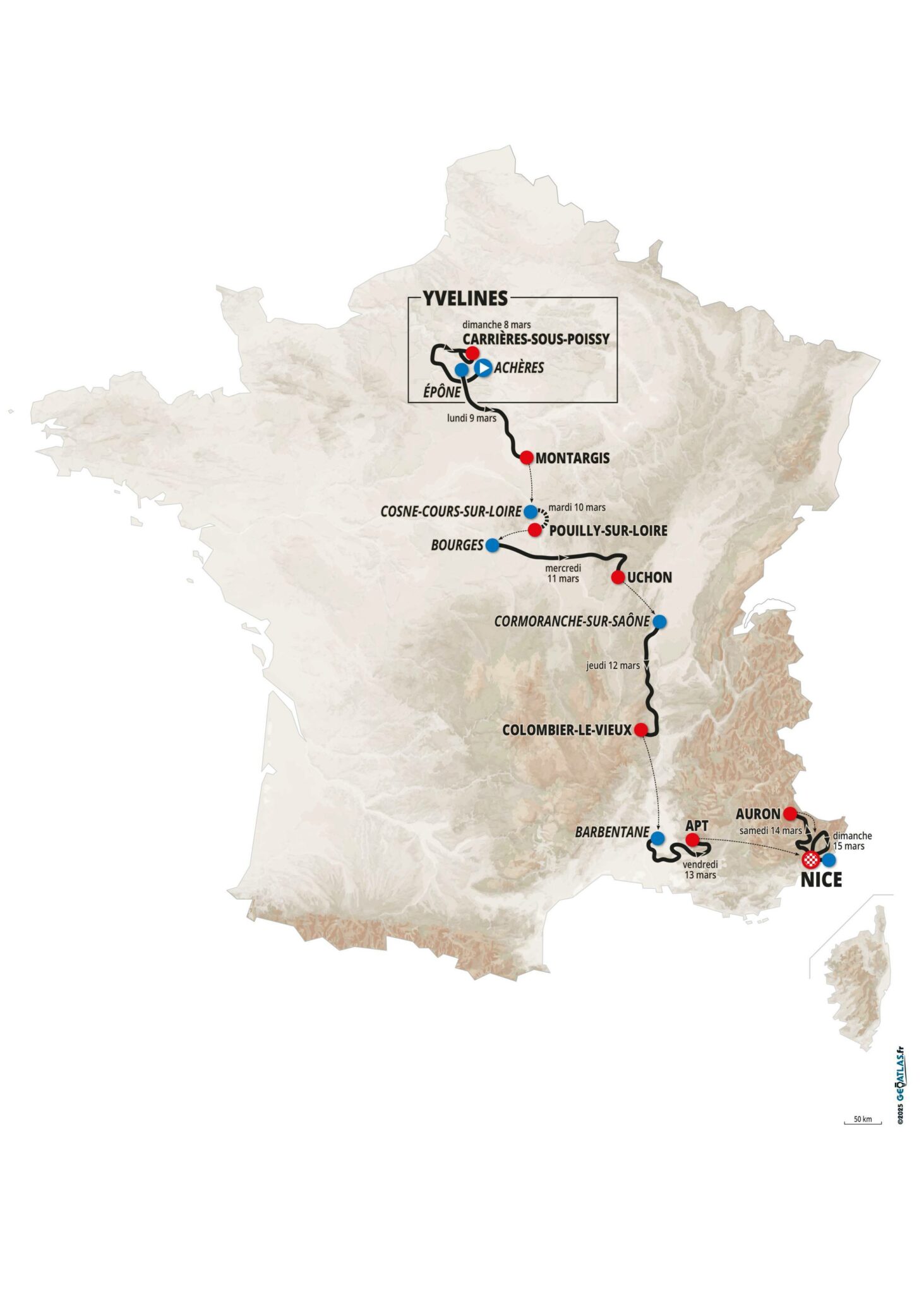 Paris-Nice 2026 : parcours complet, favoris, équipes et enjeux de la ...